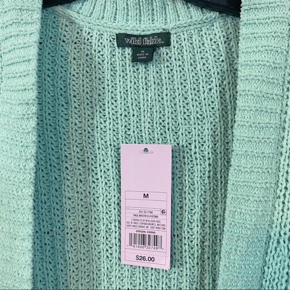 wild fable | Sweaters | Pale Mint Open Oversized Knit Cardigan | Poshmark